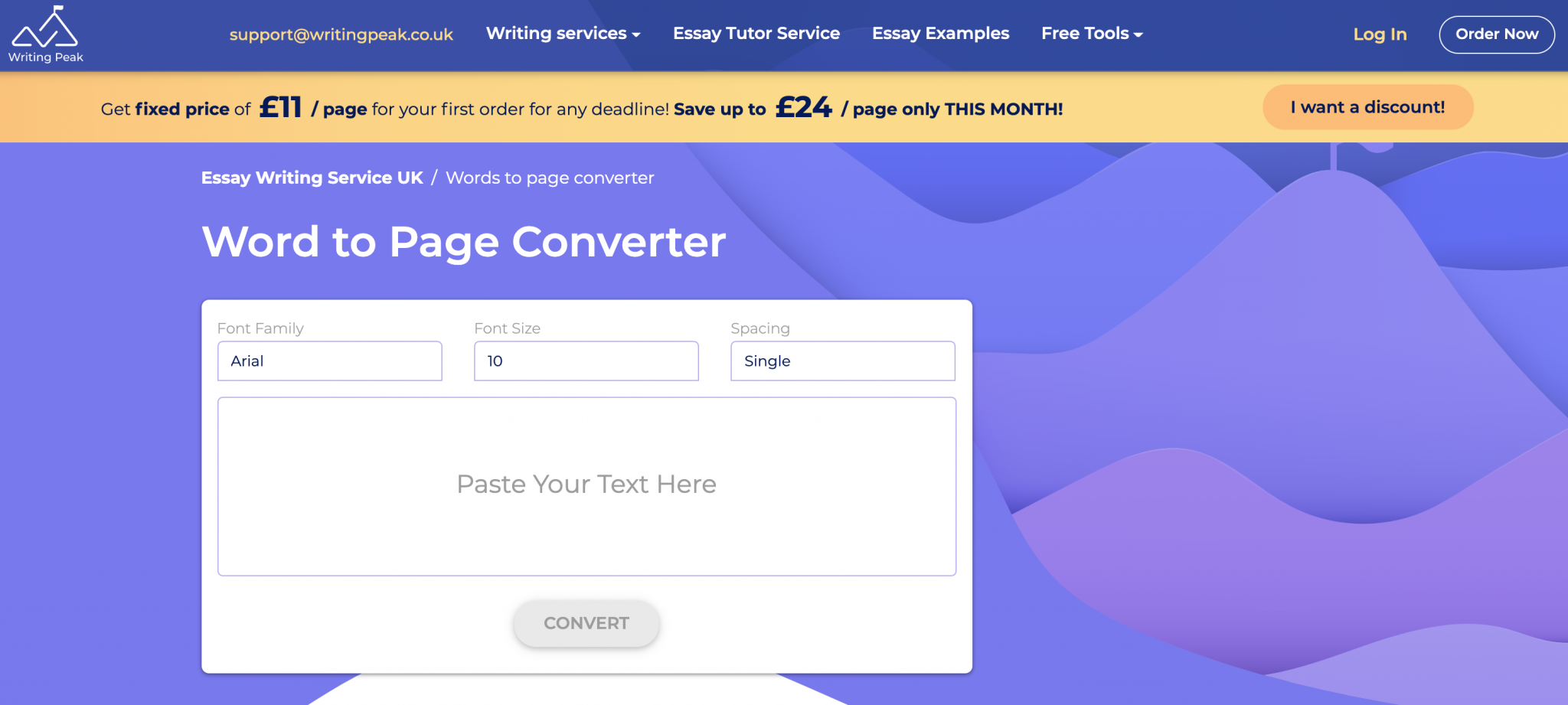 Writing Peak Word to Page Converter Review | Study Llama